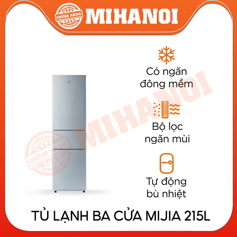 Tủ lạnh ba cửa Xiaomi Mijia 215L – Thiết kế độc đáo, có ngăn đông mềm | Shopee Việt Nam