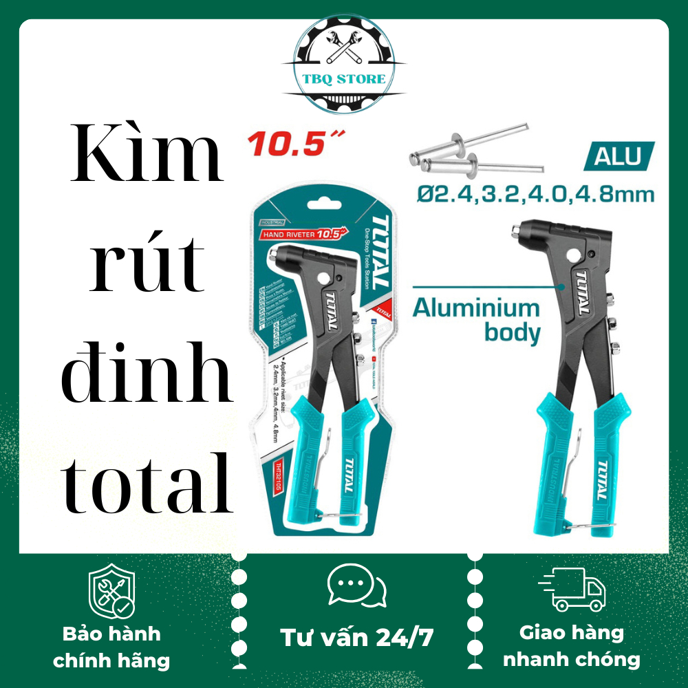 Kìm rút đinh tán chuyên dụng TOTAL THT32105 10inch, kềm rút rive trợ ...