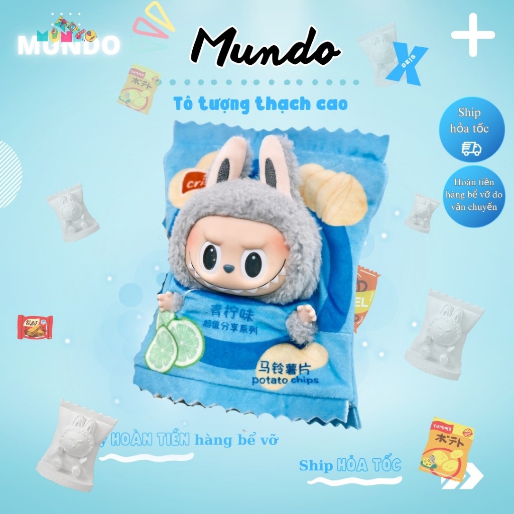 Tô Tượng Labubu Snack SIZE X 039,Tượng Thạch Cao Art Toy MUNDO | Shopee ...
