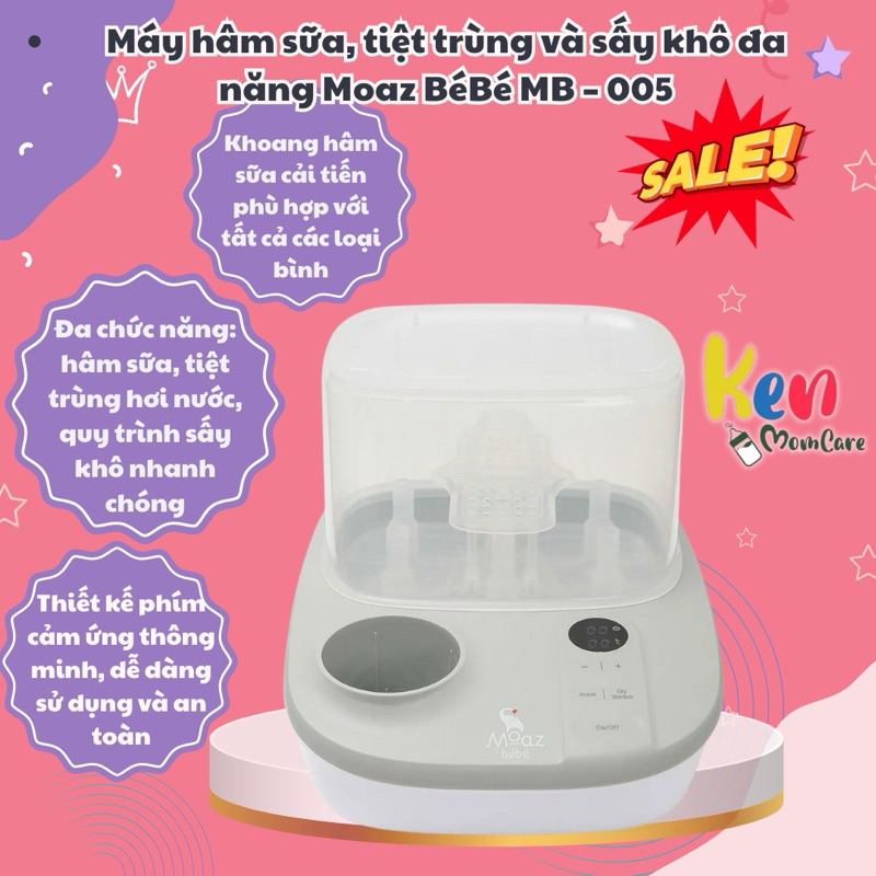 MÁY TIỆT TRÙNG MOAZBEBE MB005 ( bảo hành chính hãng 1 năm ) | Shopee ...
