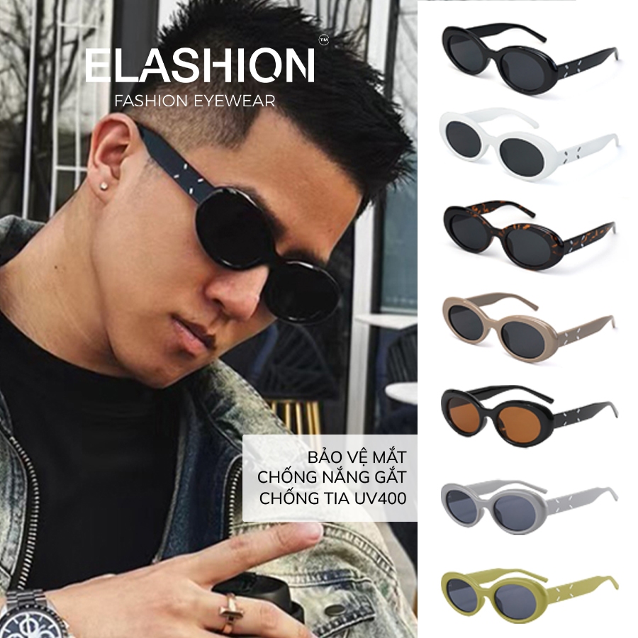 Kính mát nam nữ ELASHION, kính râm mắt mèo năng động, chất liệu siêu bền, chống tia UV - E156 ...