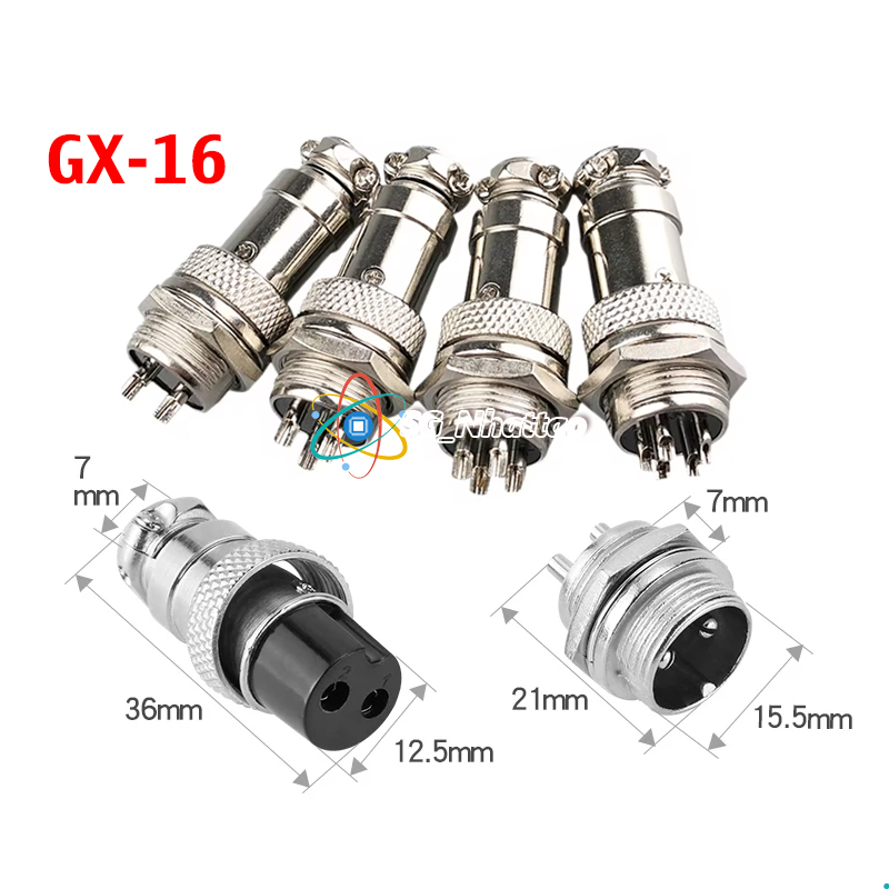 Bộ Jack Nối GX16 16mm jack cắm vỏ sắt cao cấp đực cái 2P - 6P GX-16 | Shopee Việt Nam
