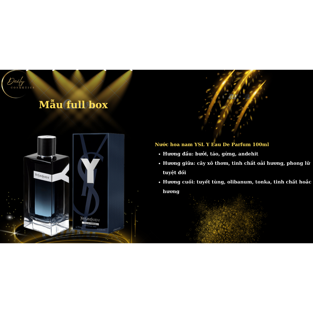 Nước Hoa Nam Yves Saint Laurent YSL Y Eau De Parfum 100ml | Shopee Việt Nam