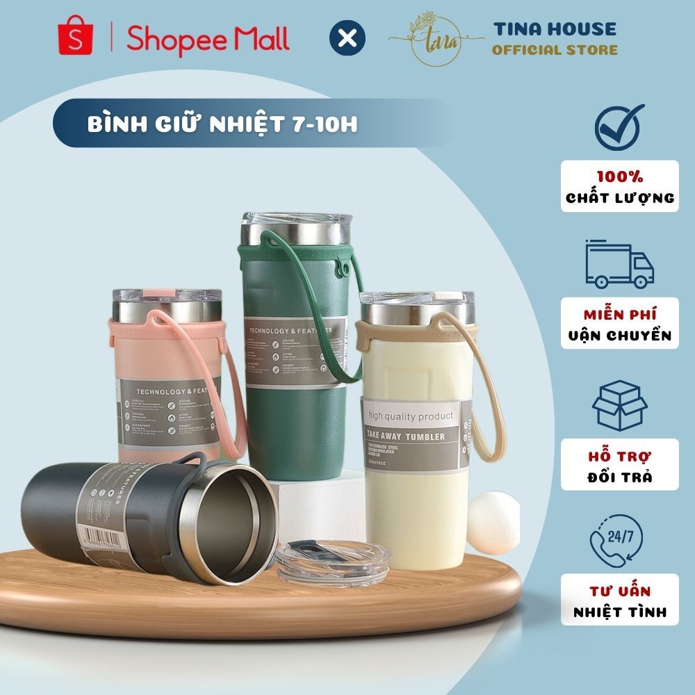 Bình Giữ Nhiệt 710ml Inox 304 Giữ Nhiệt 8-12h - Ly Giữ Nhiệt, Cốc Giữ Nhiệt Kèm Ống Hút và Quai ...