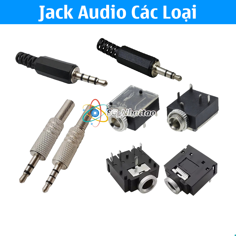 Jack Stereo Audio 3.5mm 3 nấc 4 nâc Jack audio cái PJ-324M, PJ-307 các ...