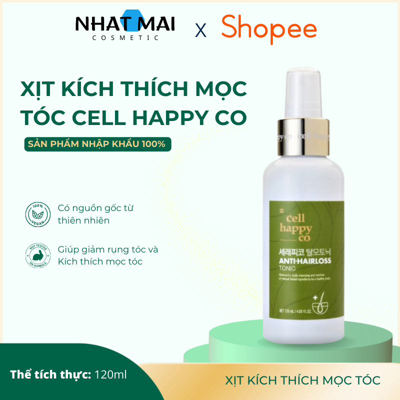 Xịt kích thích mọc tóc Cell happy co chính hãng Hàn Quốc | Shopee Việt Nam