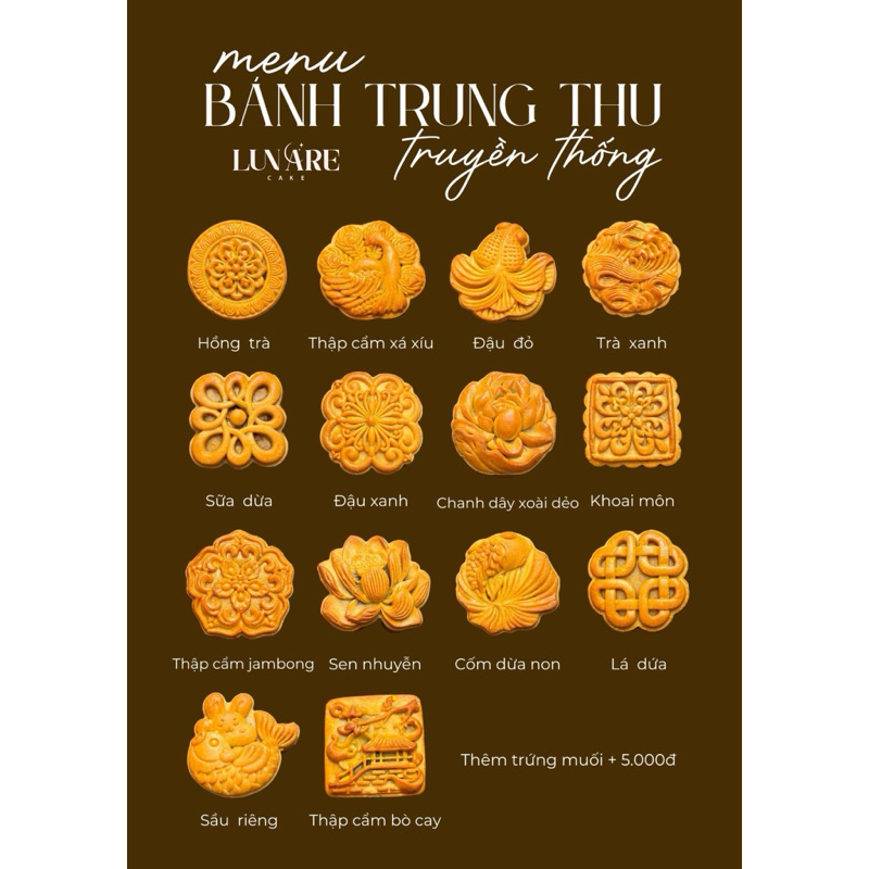 Bánh Trung Thu Handmade Lunare Cake Hương Vị Truyền Thống - Moon Cake ...
