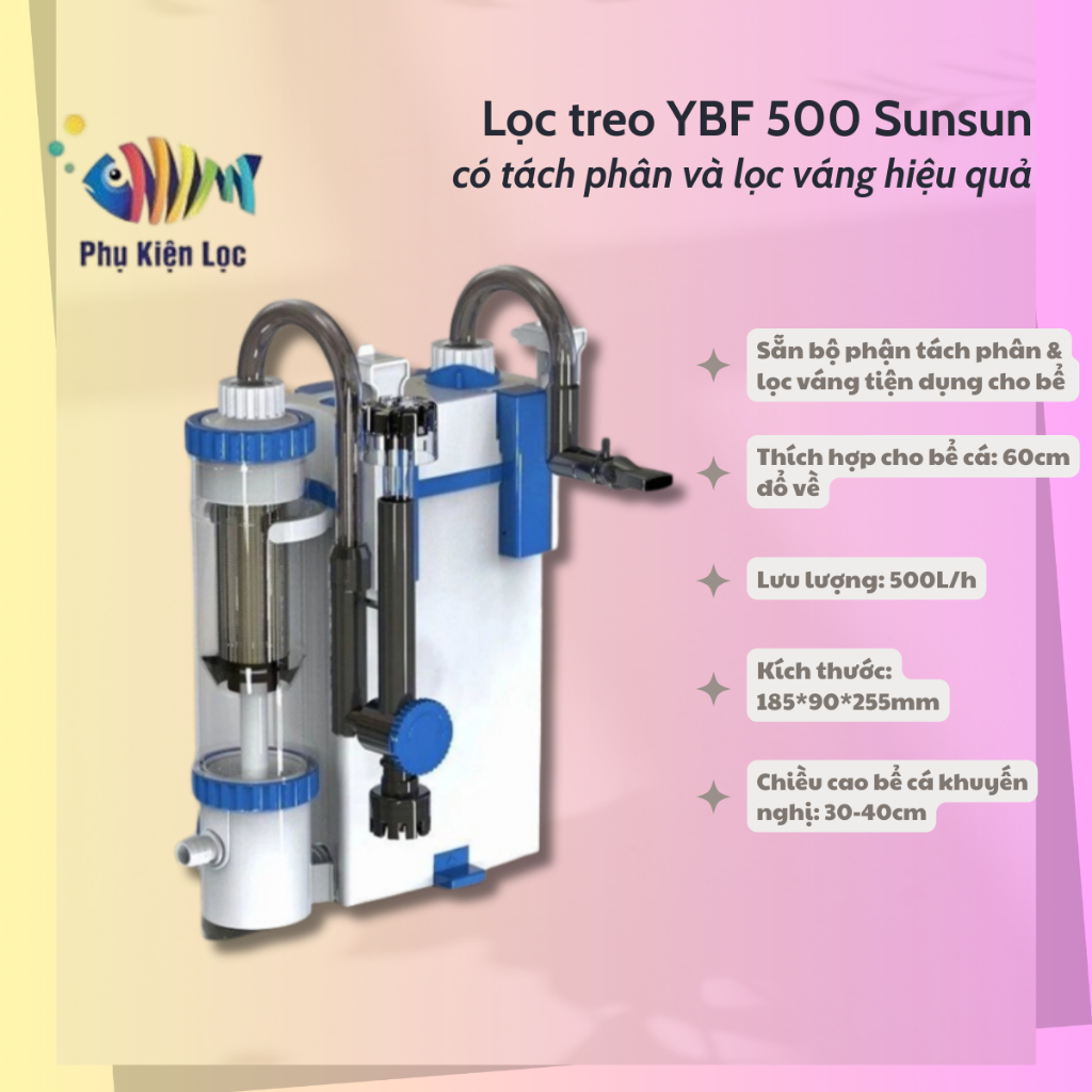 Lọc treo YBF 500 Sunsun có tách phân và lọc váng hiệu quả | Shopee Việt Nam
