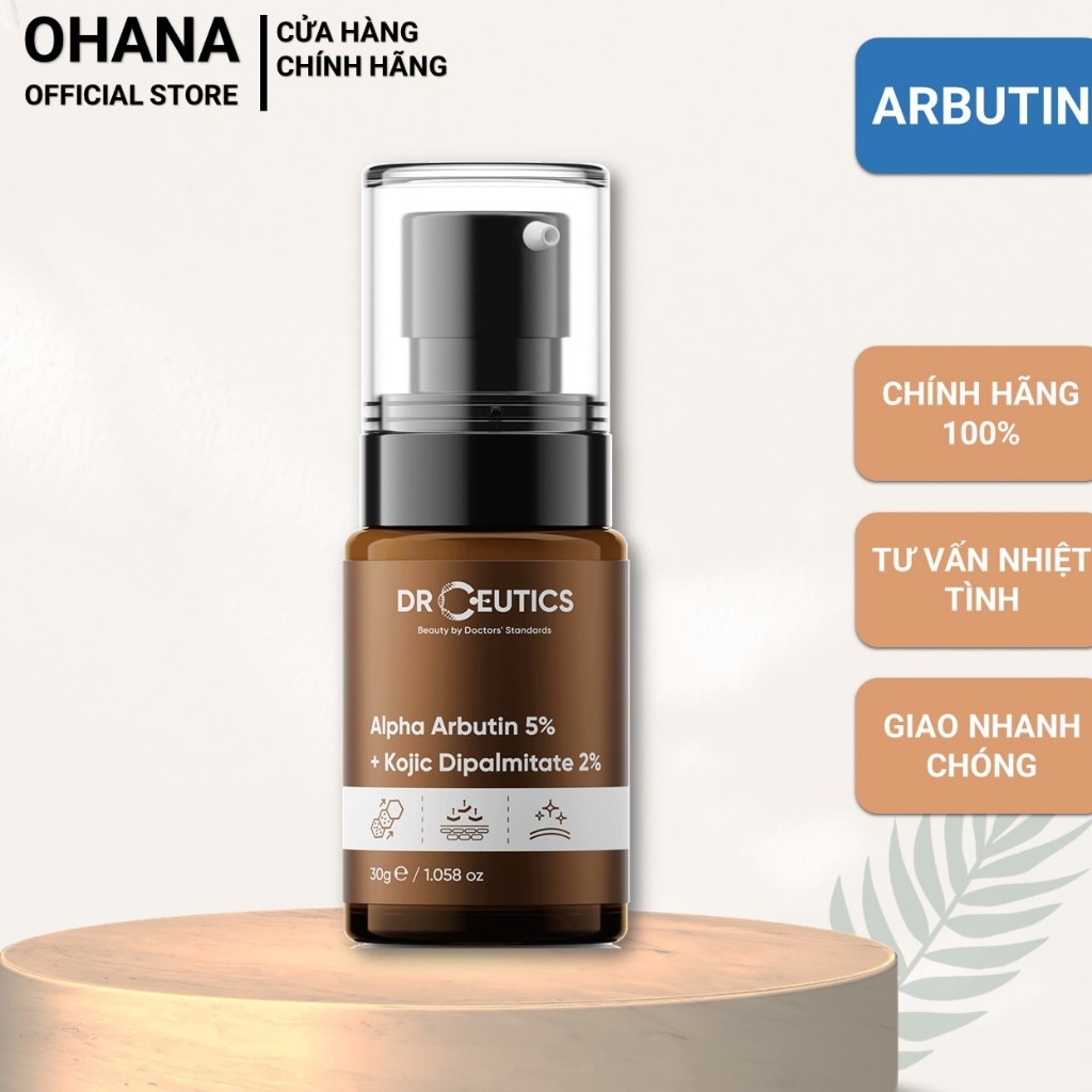 Tinh Chất Làm Sáng Da, Mờ Nám DrCeutics Alpha Arbutin 5% Và Kojic Dipalmitate 2% 30g | Shopee ...