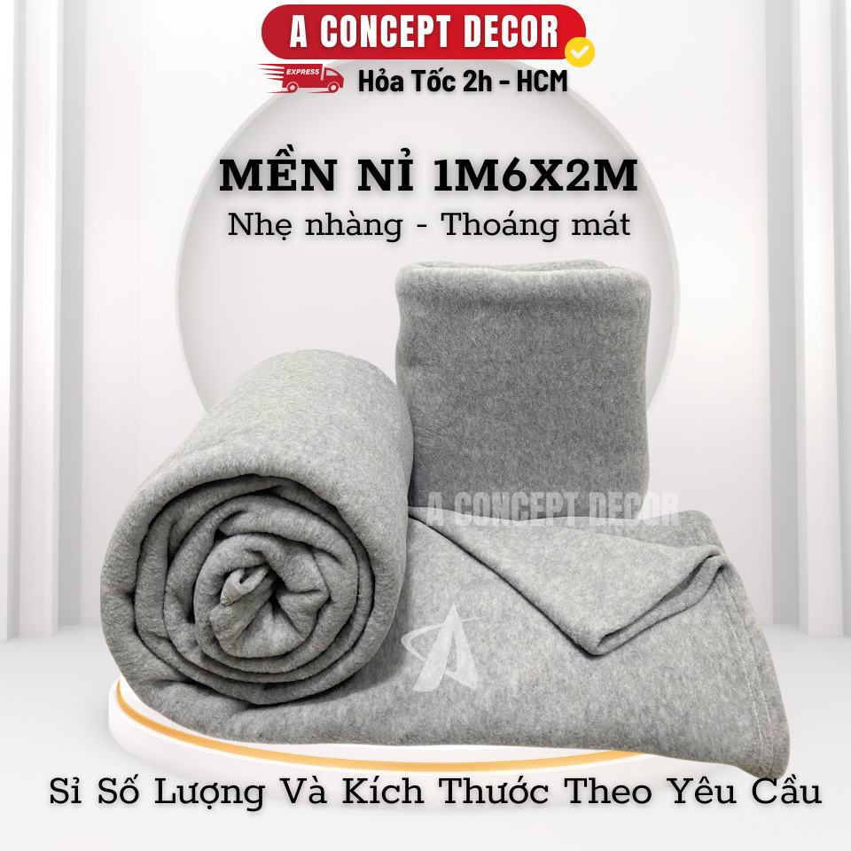 Chăn Nỉ Xám Êm Ái Mềm Mại Dễ Gấp Gọn Mền Ngủ Dùng Cho Văn Phòng Đi Du ...