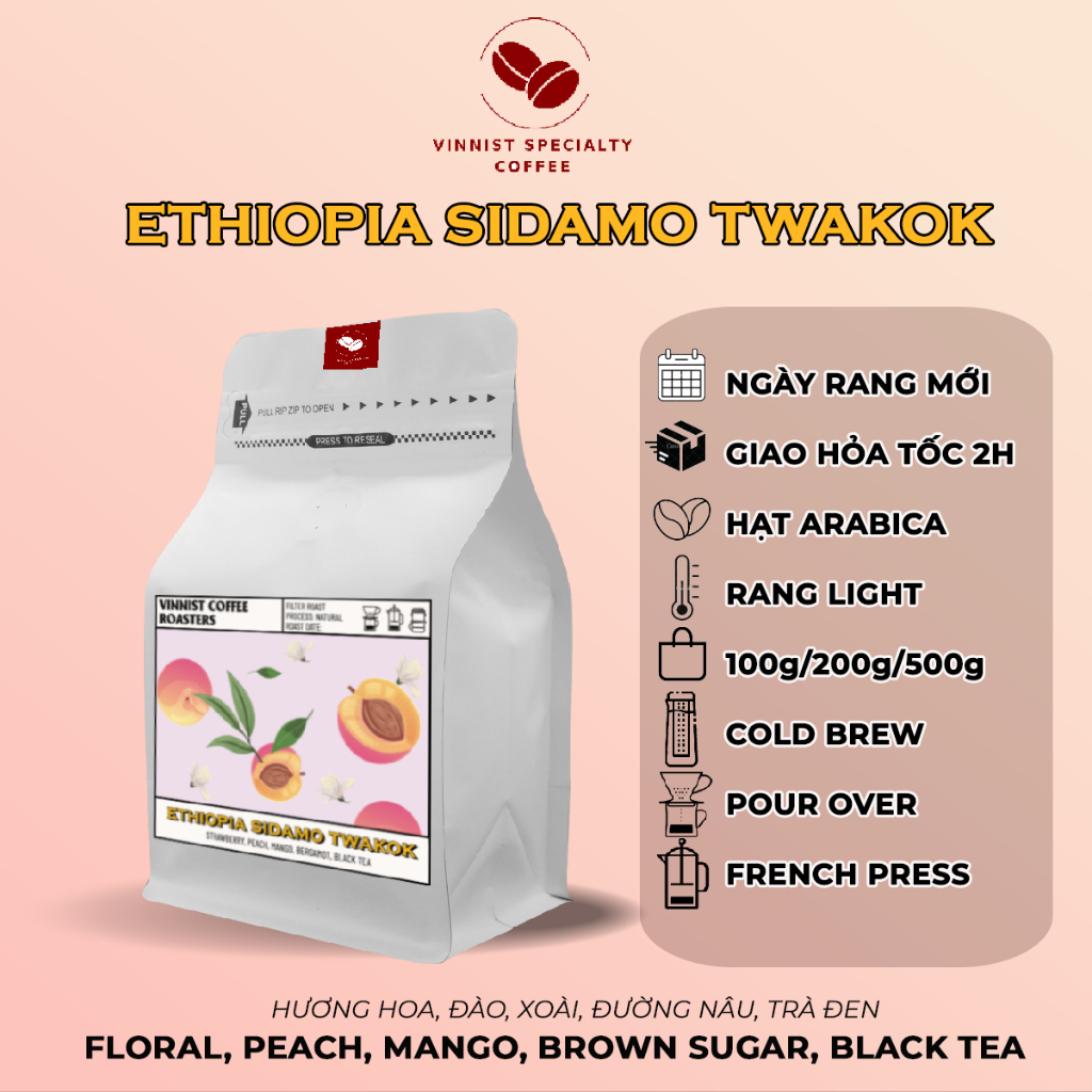 [Đặc Biệt] Cà phê Ethiopia Sidama Twakok - Vinnist Specialty Coffeee ...