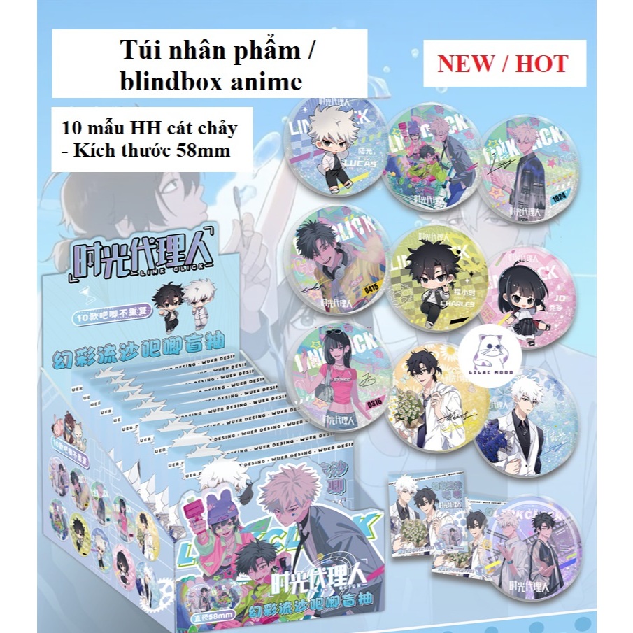 (sẵn/new) Pack nhân phẩm Người đại diện thời gia | Hộp 10 gói huy hiệu ...
