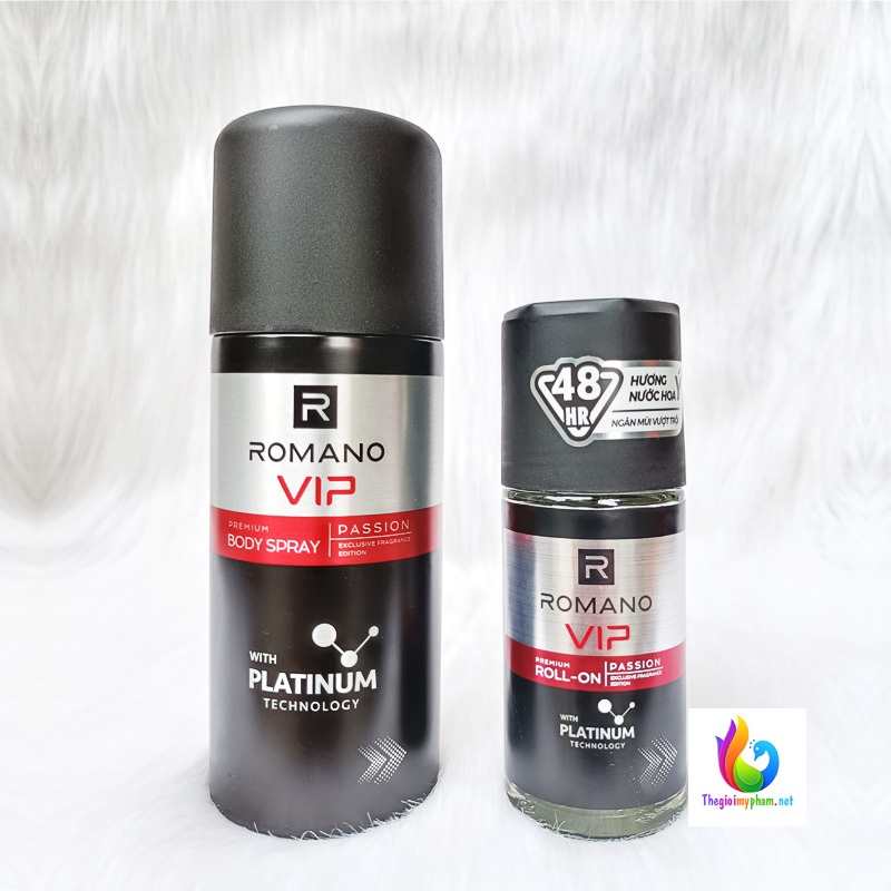 Combo Xịt Romano Vip Passion 150ml + Lăn Romano Vip Passion 50ml ...
