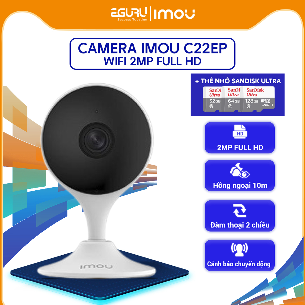 Camera IMOU C22EP 2MP Full HD Trong Nhà | Đàm Thoại 2 Chiều | Hàng ...