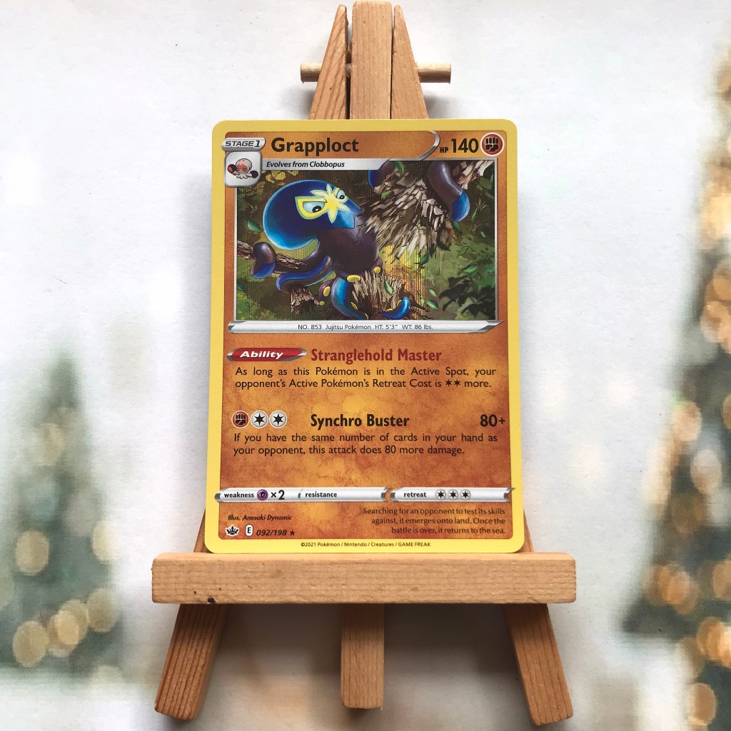 Thẻ hình Pokemon Grapploct 092/198 - Lá bài lẻ Sword & Shield: Chilling ...