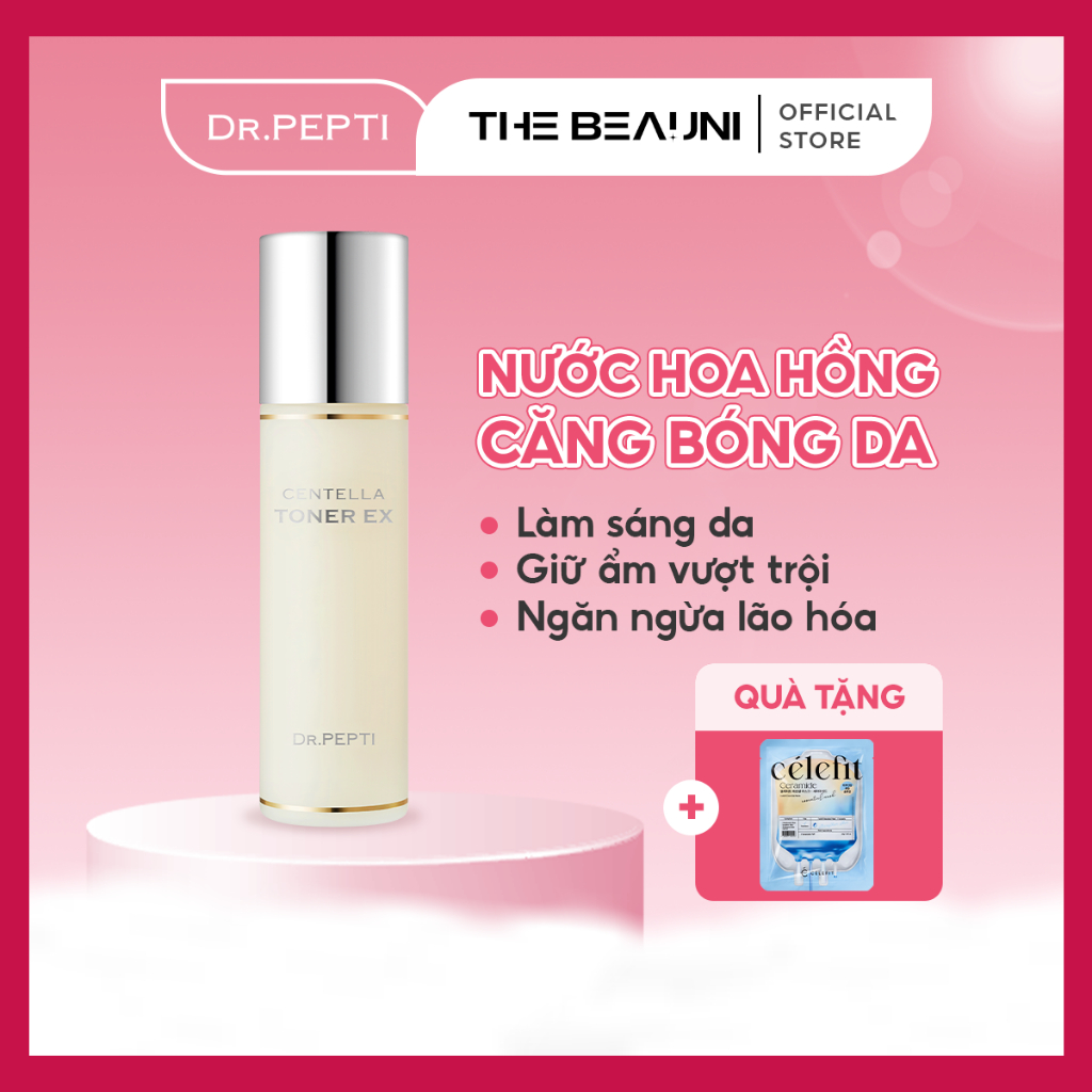 Nước Hoa Hồng Dưỡng Da Cấp Ẩm, Căng Bóng Dr.Pepti Centella Toner Ex 180ml | Shopee Việt Nam