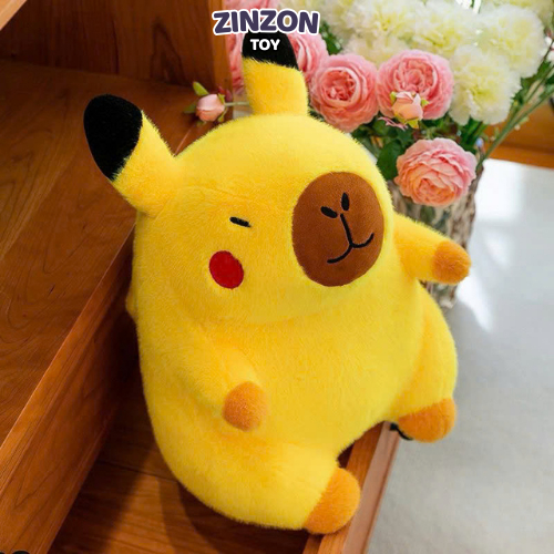 Gấu bông Capybara Cosplay Pikachu êm mịn dễ thương cao cấp | Shopee ...