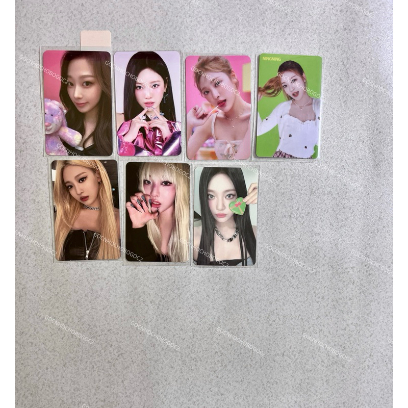 [ GINING] Photocard bo góc thẻ ảnh chính hãng AESPA: KARINA, WINTER ...