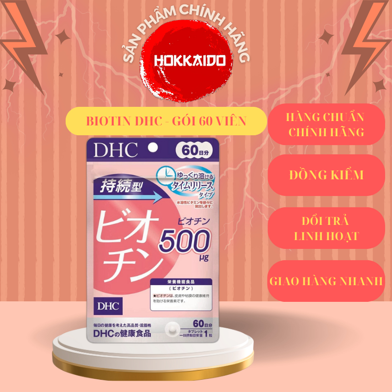 Biotin DHC gói 60 viên Nhật Bản [60 NGÀY] khỏe tóc, giảm gãy rụng ...