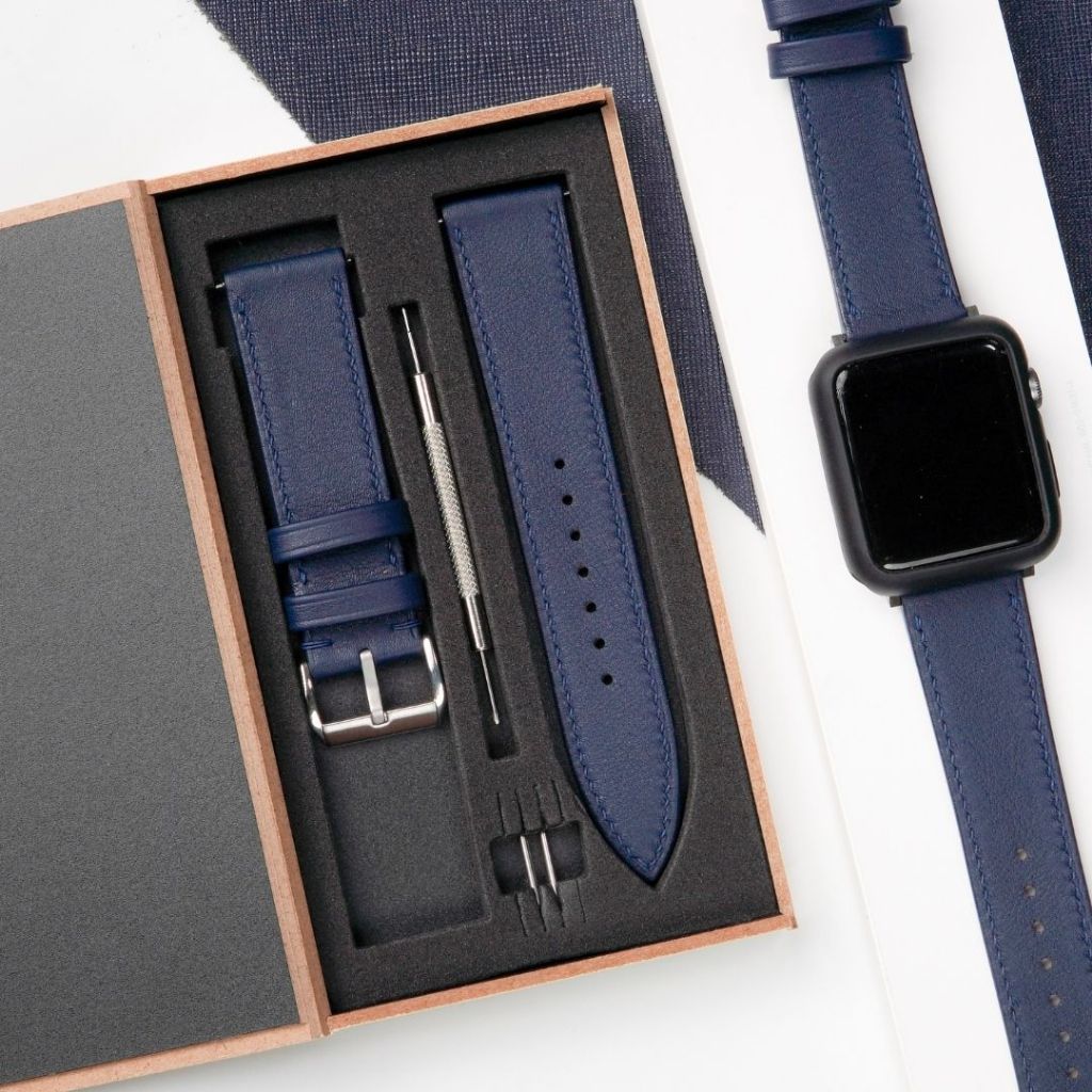 Dây đồng hồ da nam nữ da Swift xịn khâu tay thủ công lót Zermatt dành ...