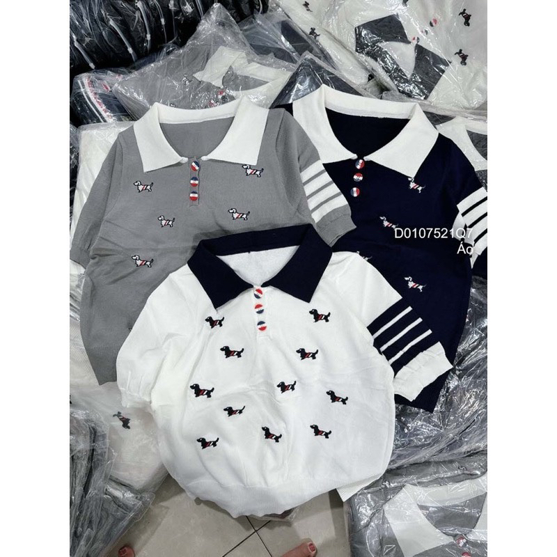 Áo polo len thome kín cún ảnh thật clip | Shopee Việt Nam