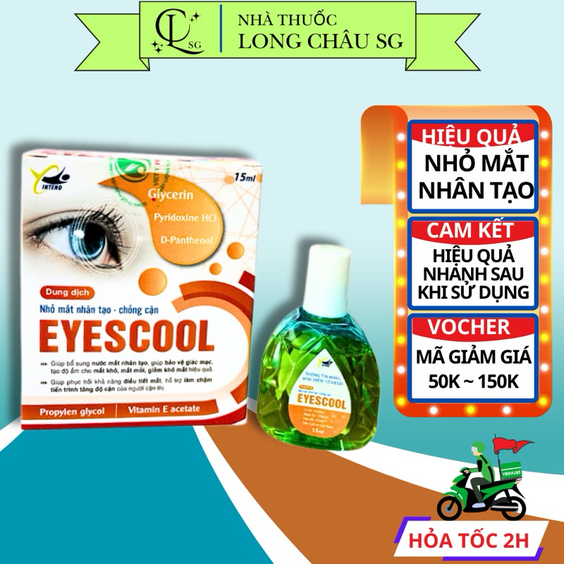 Nước nhỏ mắt nhân tạo eyescool intend – bảo vệ mắt, giảm khô, mỏi mắt, chống cận thị 15ml ...