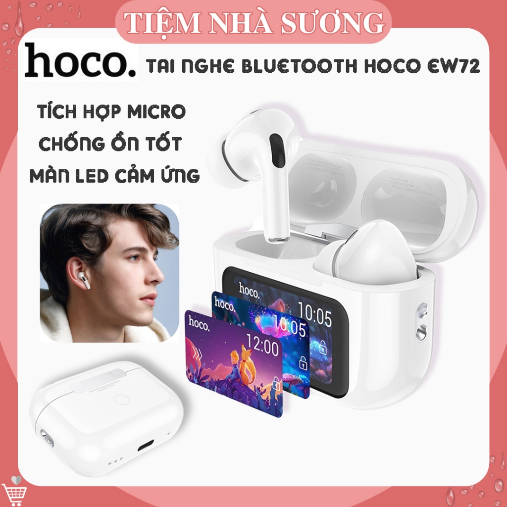 Tai nghe Bluetooth HOCO EW72 - Tích hợp mic đàm thoại - Hộp sạc màn ...