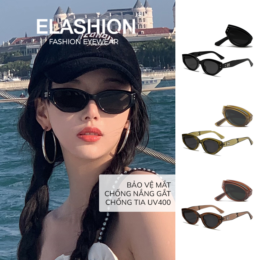 Kính mát gập ELASHION, Kính râm gấp gọn tiện lợi dễ dàng mang theo kiểu dáng thời trang cá tính ...