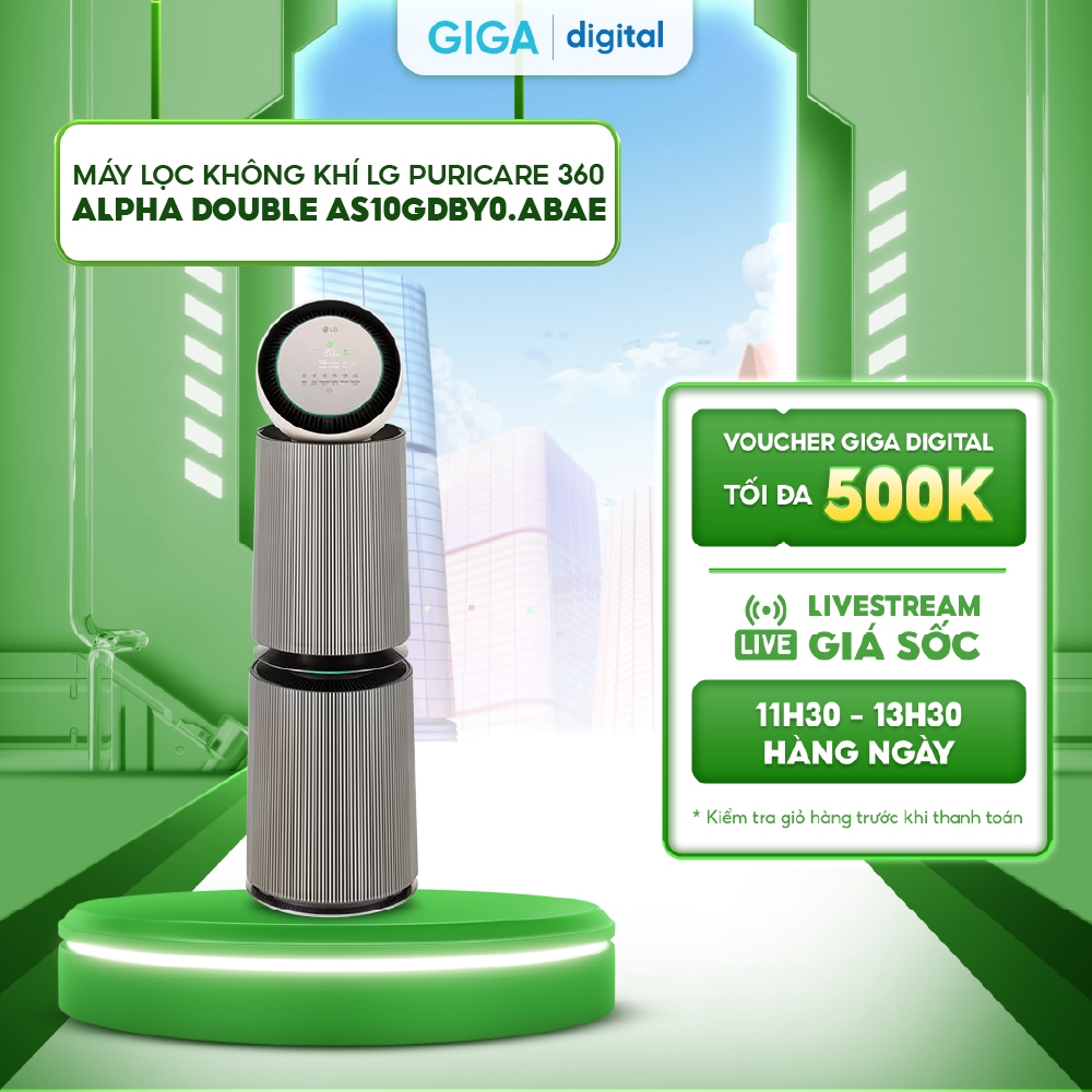 Máy lọc không khí LG PuriCare 360 Alpha Double AS10GDBY0.ABAE 72W ...
