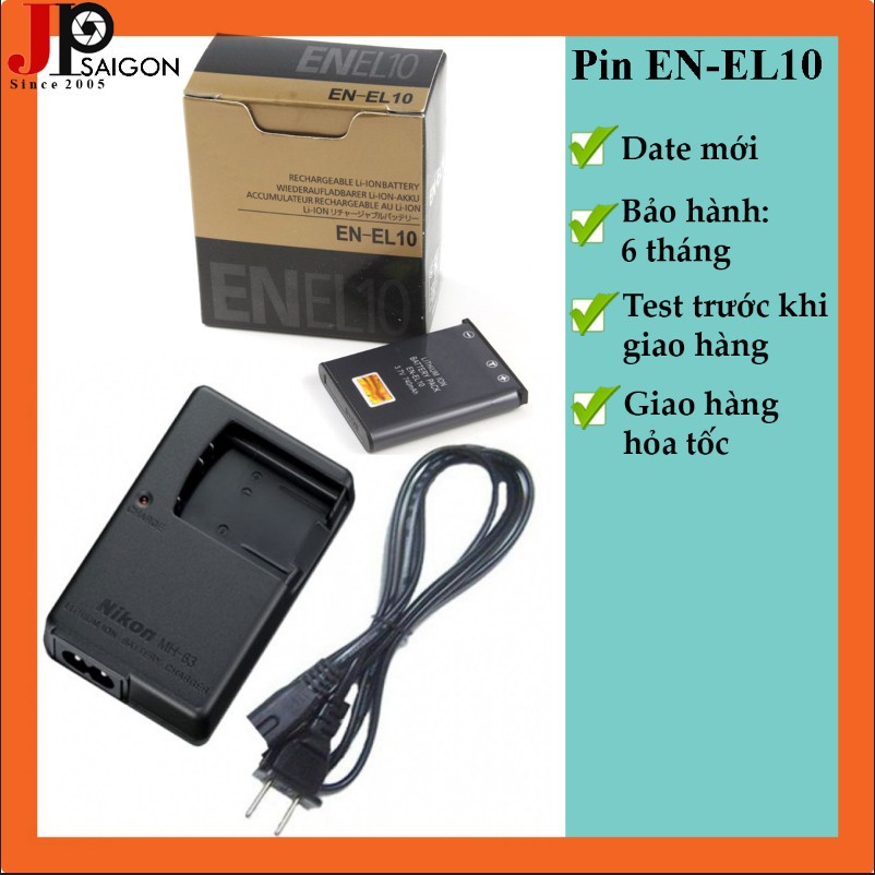 PIN SẠC THAY THẾ CHO MÁY ẢNH NIKON EN-EL10 | Shopee Việt Nam