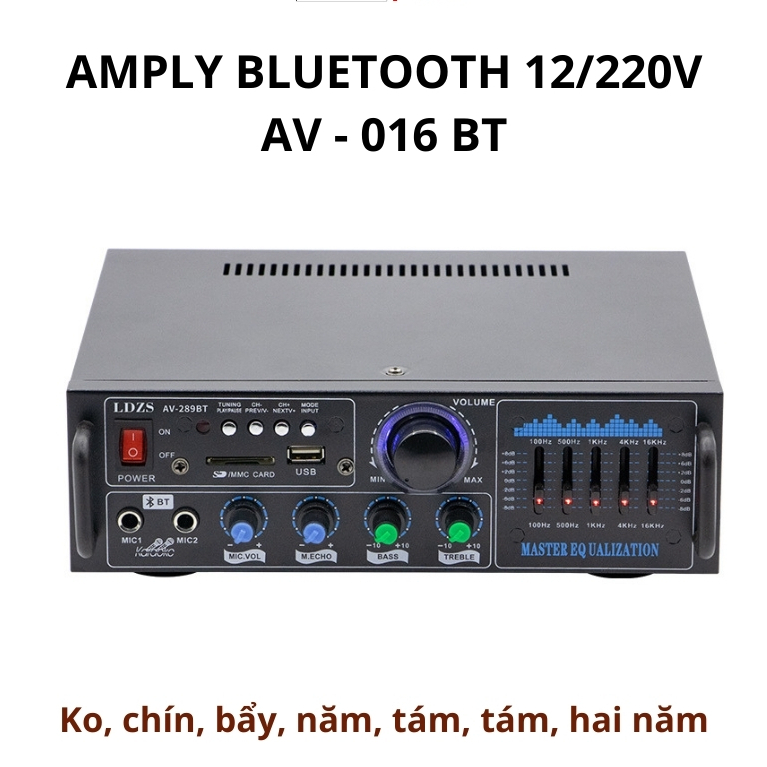 Amply mini, Amply karaoke bluetooth LDZS AV 016. nghe nhạc hát karaoke gia đình, có EQ, bảo hành ...