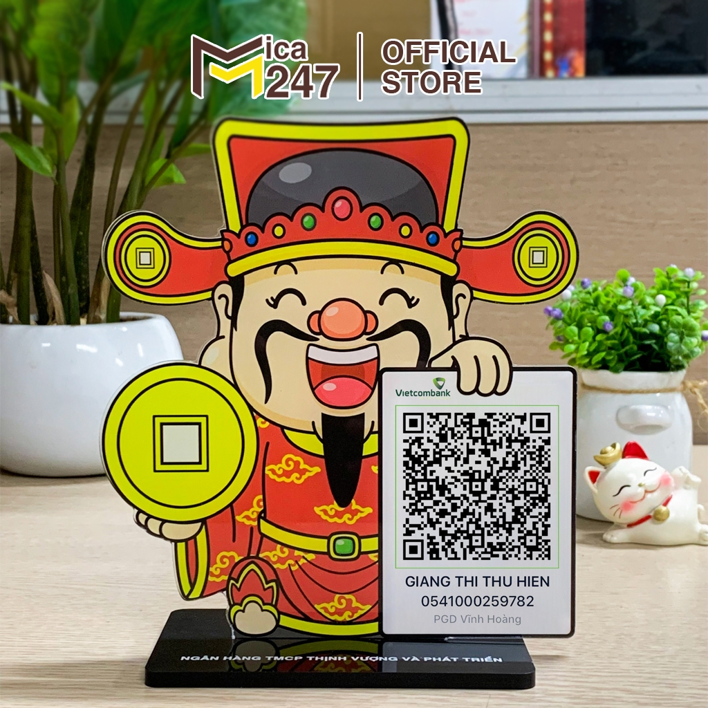 Bảng mica quét mã QR code - Kệ mica để mã QR - Thiết kế, in ấn theo yêu ...