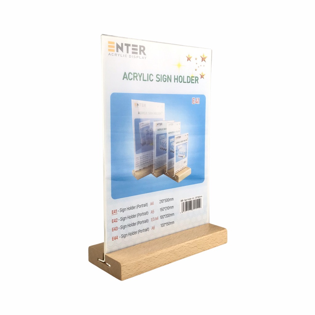 Kệ menu nhà hàng, Standee mica để bàn, Bảng quét mã QR Code, Kệ mica 2 ...