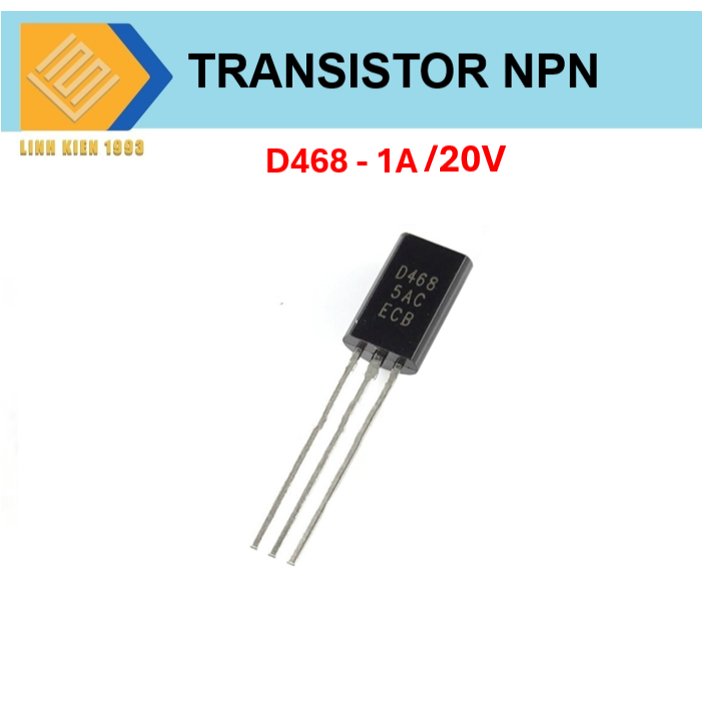 Linh kiện bán dẫn Transistor D468 NPN TO-92 dòng điện 1A- 20V 3 chân ...