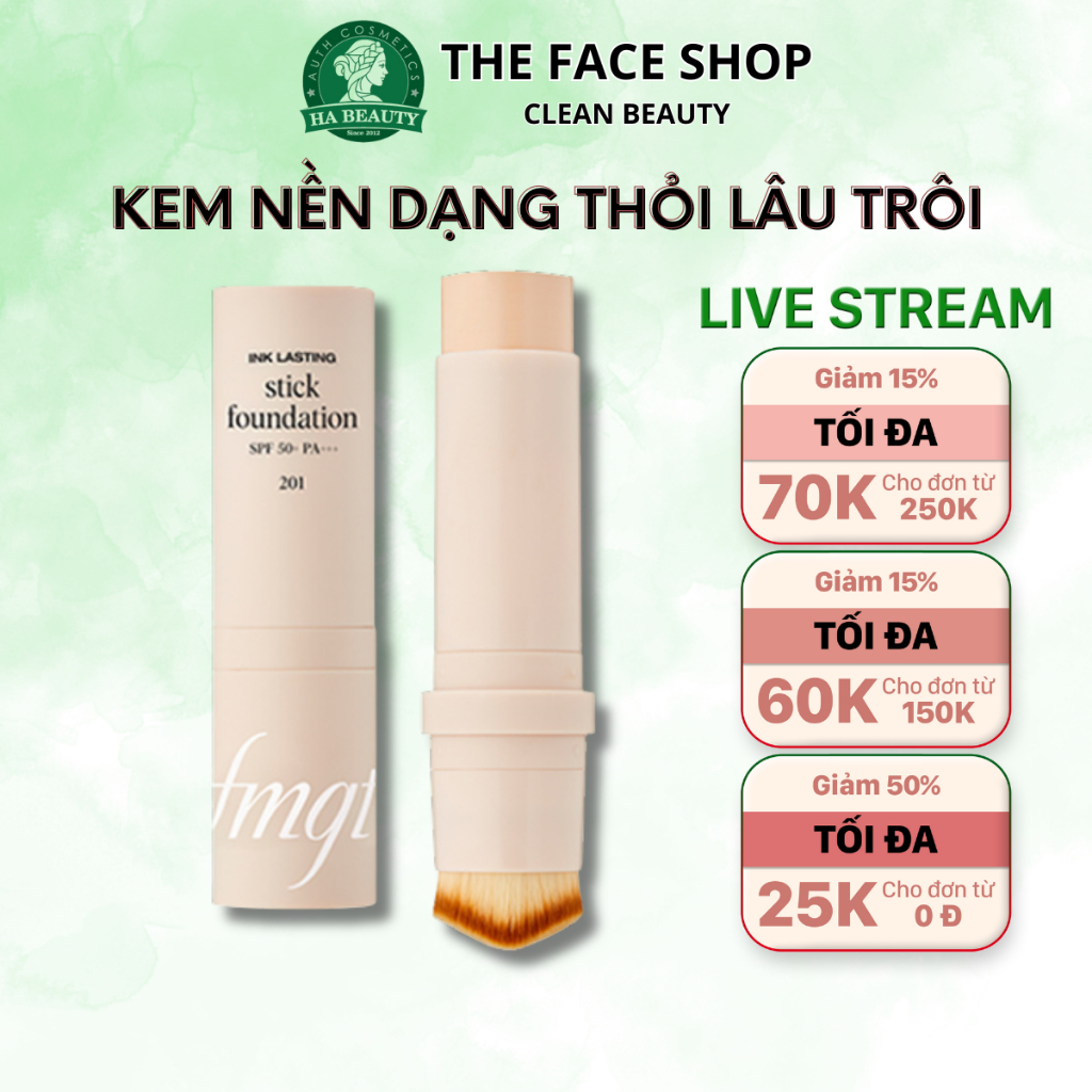Kem nền trang điểm dạng thỏi Lâu trôi THE FACE SHOP fmgt ink lasting ...