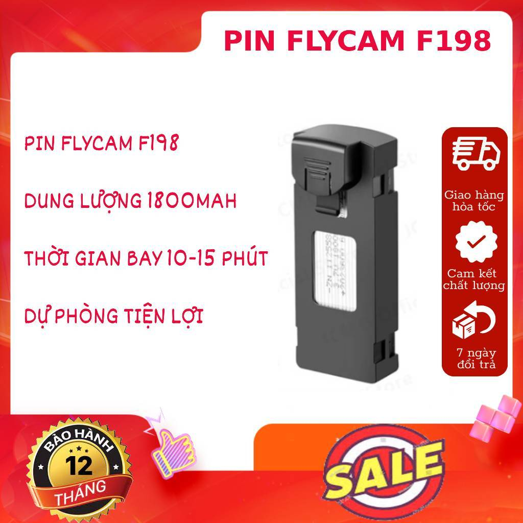 Pin Flycam F198 Dung Lượng 3.7V 1800mah | Shopee Việt Nam