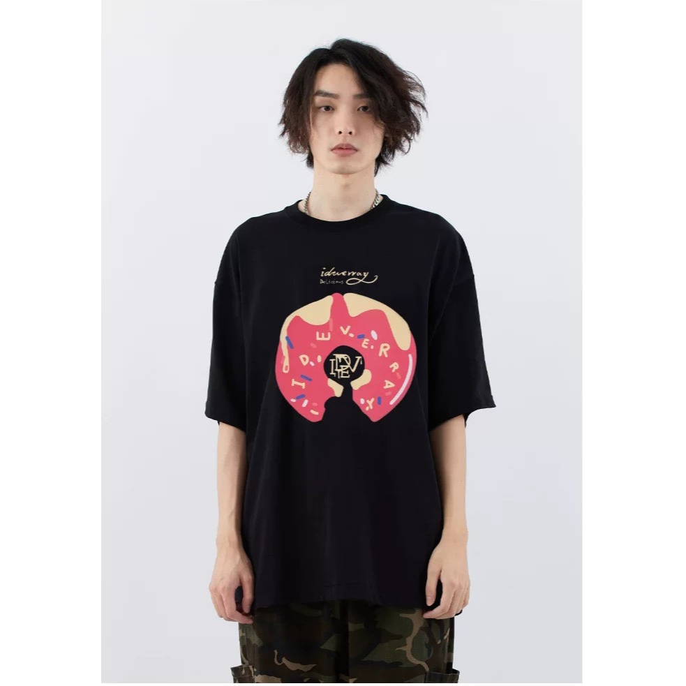 [IDeverRAY] [KHÔNG HỘP] Áo thun unisex chính hãng IDeverRAY Doughnut ...