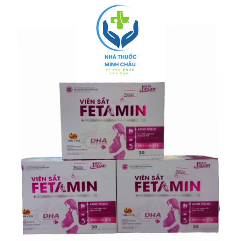 Viên Sắt FETAMIN Giúp Bổ Sung Sắt, DHA Cho Cơ Thể (30 Viên Nang Mềm ...