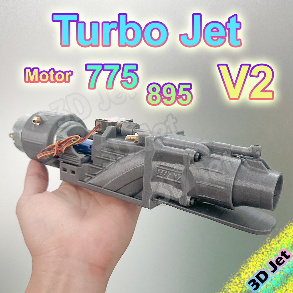 Turbo Jet J775 V2 cho motor 775 Chế Cano Tàu Thuyền RC, dong co day tau ...