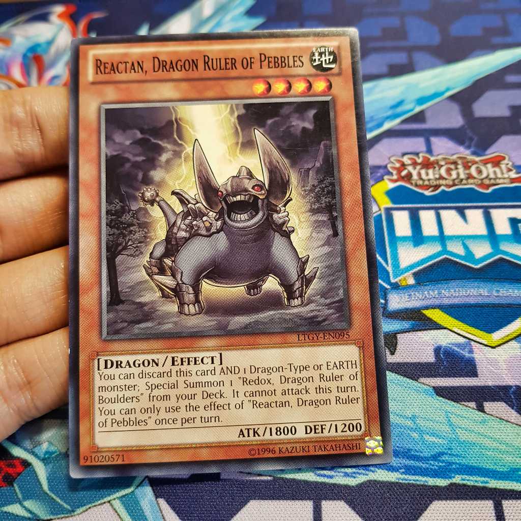 Thẻ bài Yugioh chính hãng | Reactan, Dragon Ruler of Pebbles | LTGY ...