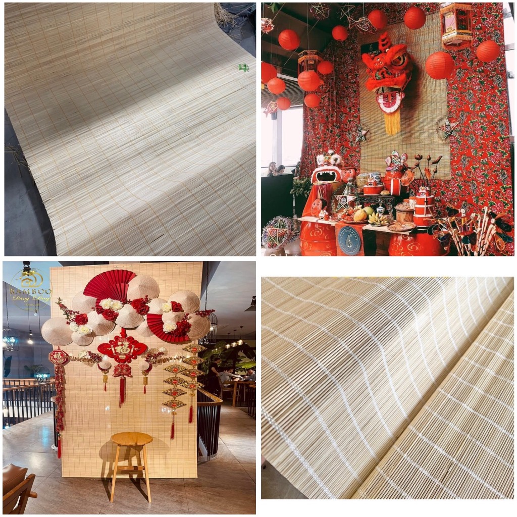 Mành tre tăm trang trí Tết, Trung thu, decor backdrop, phông mành tre ...