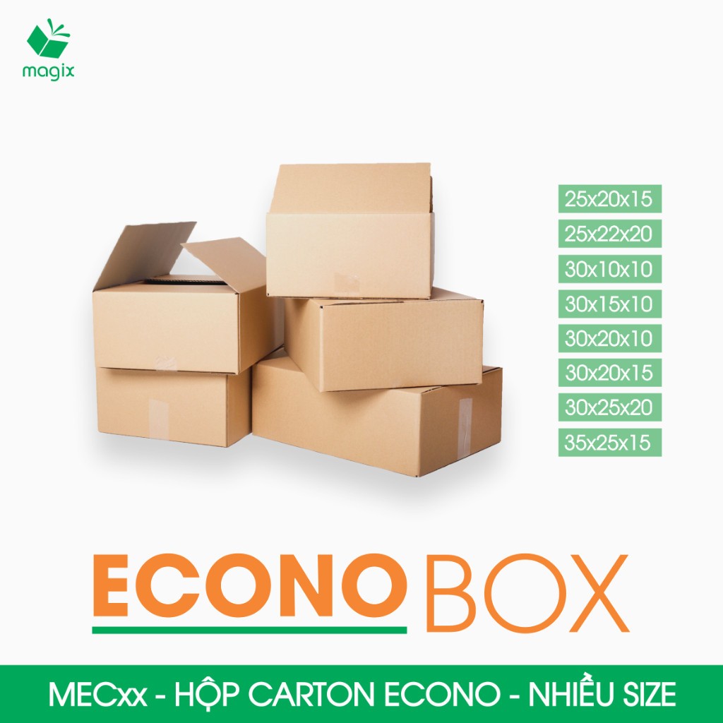 MEC - Combo 100 hộp carton đóng hàng siêu tiết kiệm - Nhiều size lớn ...