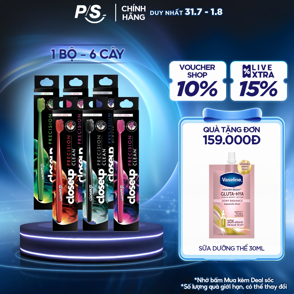 Bộ 6 bàn chải Closeup Precision Clean siêu mềm | Shopee Việt Nam