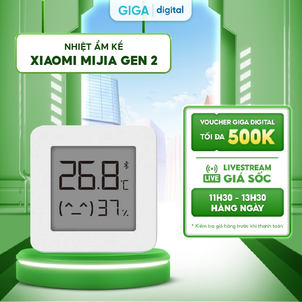 Nhiệt ẩm kế Xiaomi Mijia gen 2 (Mi Temperature and Humidity Monitor 2 ...
