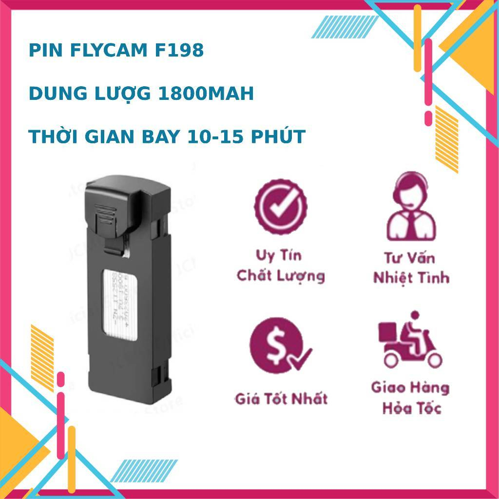 Pin Flycam F198 - Dung lượng 1800mAh 3.7V Chính Hãng | Shopee Việt Nam