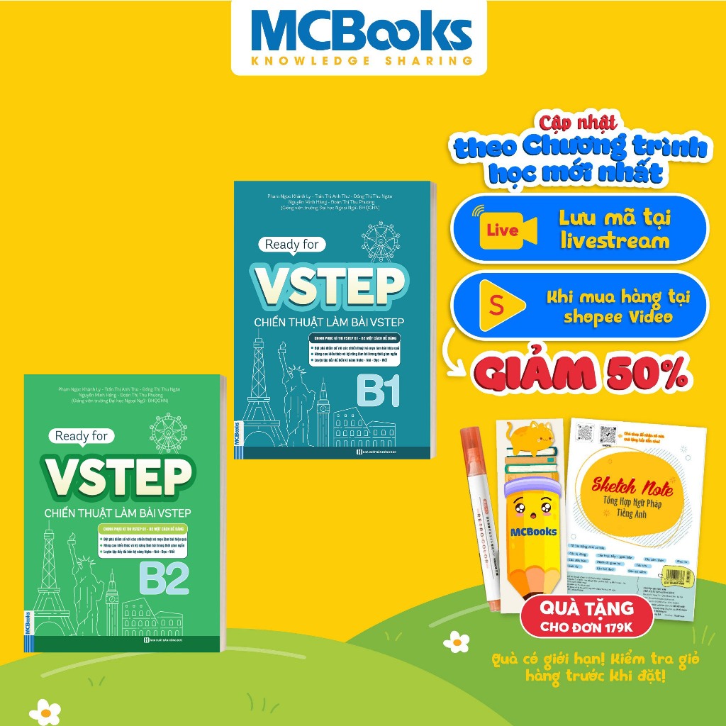 Sách - Combo Ready for VSTEP Chiến thuật làm bài VSTEP B1,B2 | Shopee ...