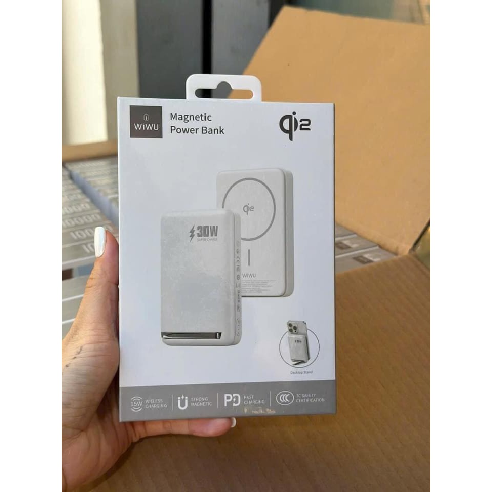 Sạc Dự Phòng Không Dây WIWU Qi2 30W Wi-P031 Chuẩn Sạc Nhanh 15W Không Dây, Dung Lượng 10.000mAh ...