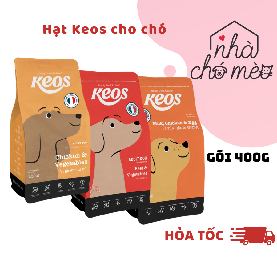 [Keos chó 400g] Thức Ăn Hạt Keos Cho Chó Các Loại Gói 400g | Shopee Việt Nam