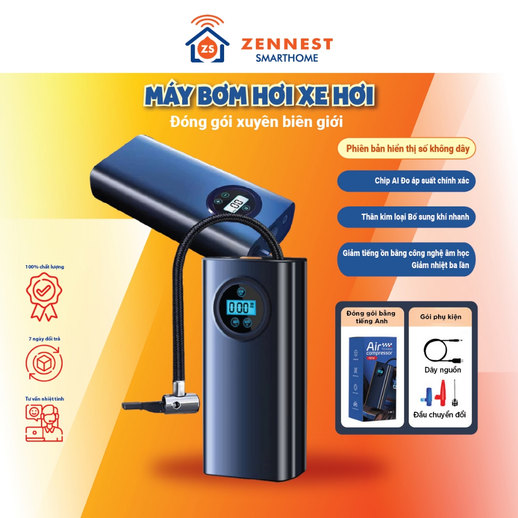 Máy Bơm Hơi Xe Hơi AIR COMPRESSOR Máy Bơm Lốp Xe Ô Tô Cầm Tay Đa Năng ...