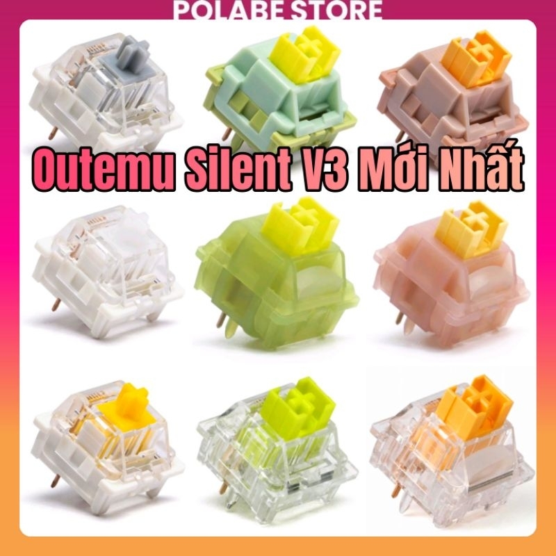 Outemu Silent White Silent Gray Yellow linear Tactile Switch Outemu silent peach lemon V3 Công ...